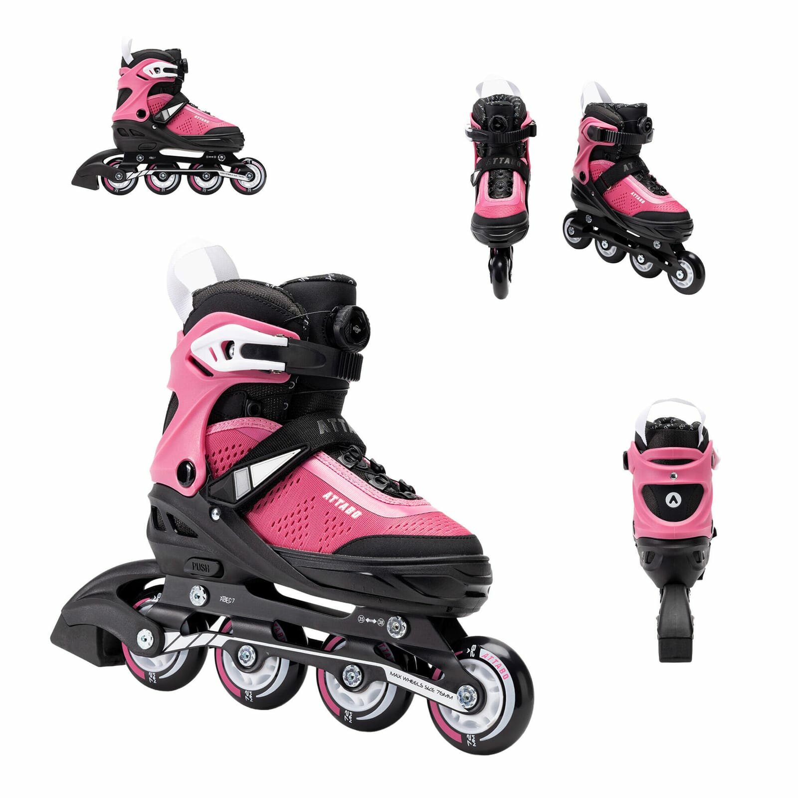 DECATHLON ролики Attabo Stormglider, розовый, 36/41
