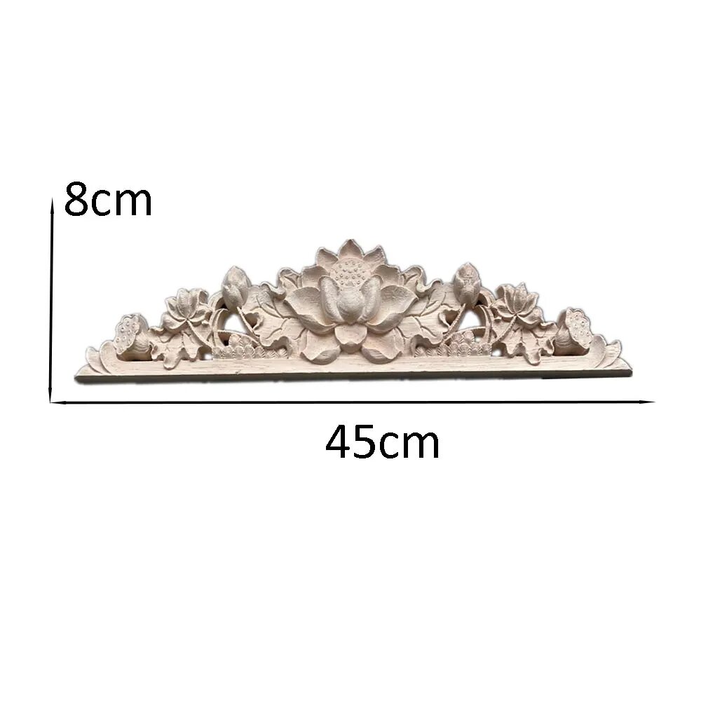 Деревянная статуэтка лотоса 45x8cm