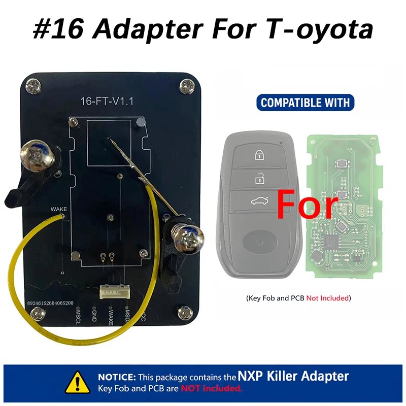 2026 NXP Killer Copy Keys Tool MCKB адаптер для BMW BDC3, для Mazda и других моделей, No.16 Adapter