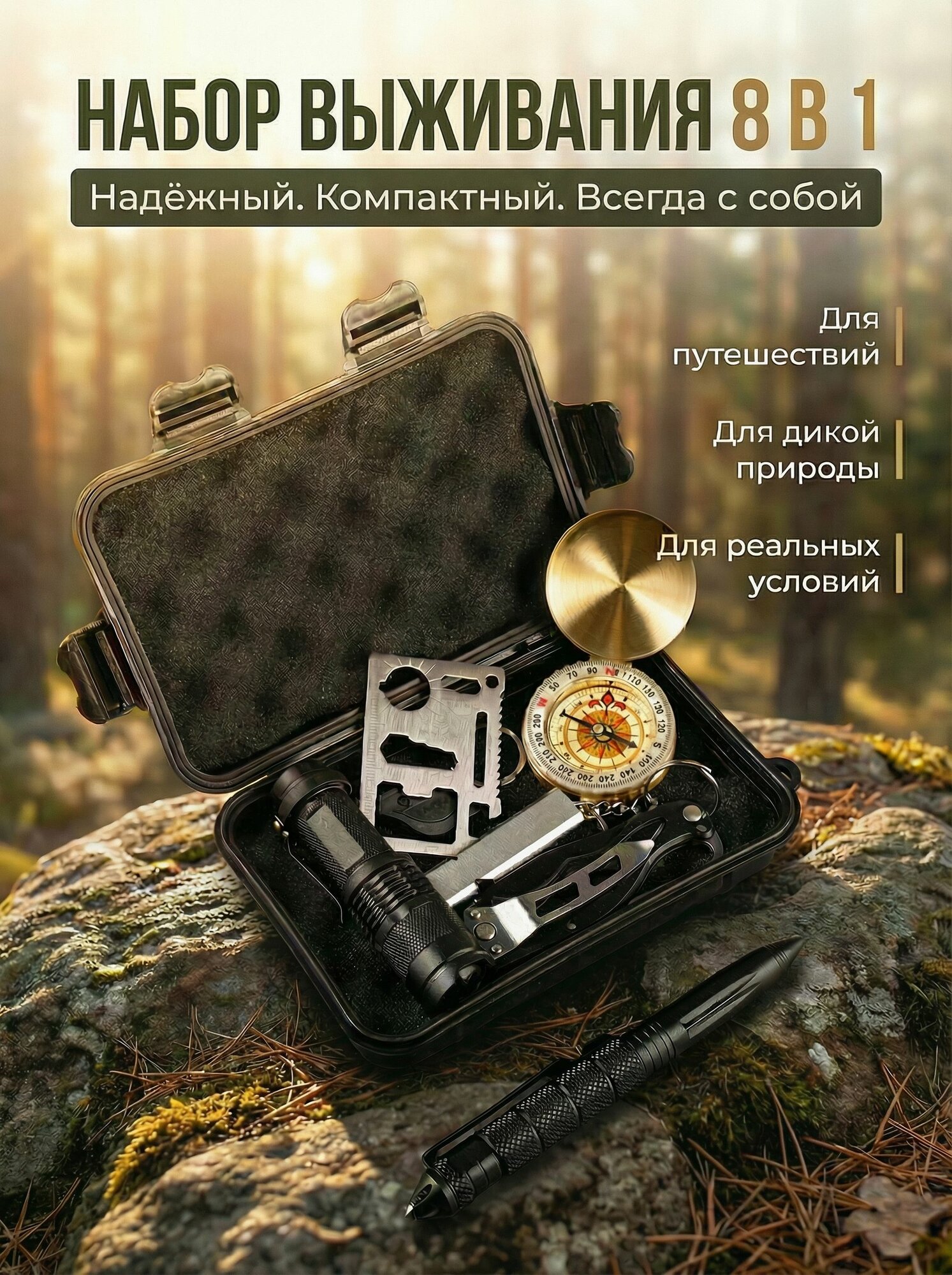 Набор для выживания в лесу туристический