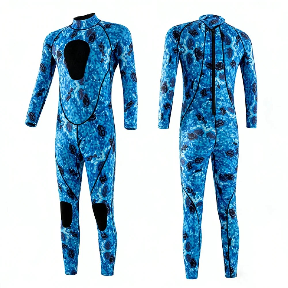 Гидрокостюм мужской JoyMaySun 3 мм камуфляж Camouflage Blue