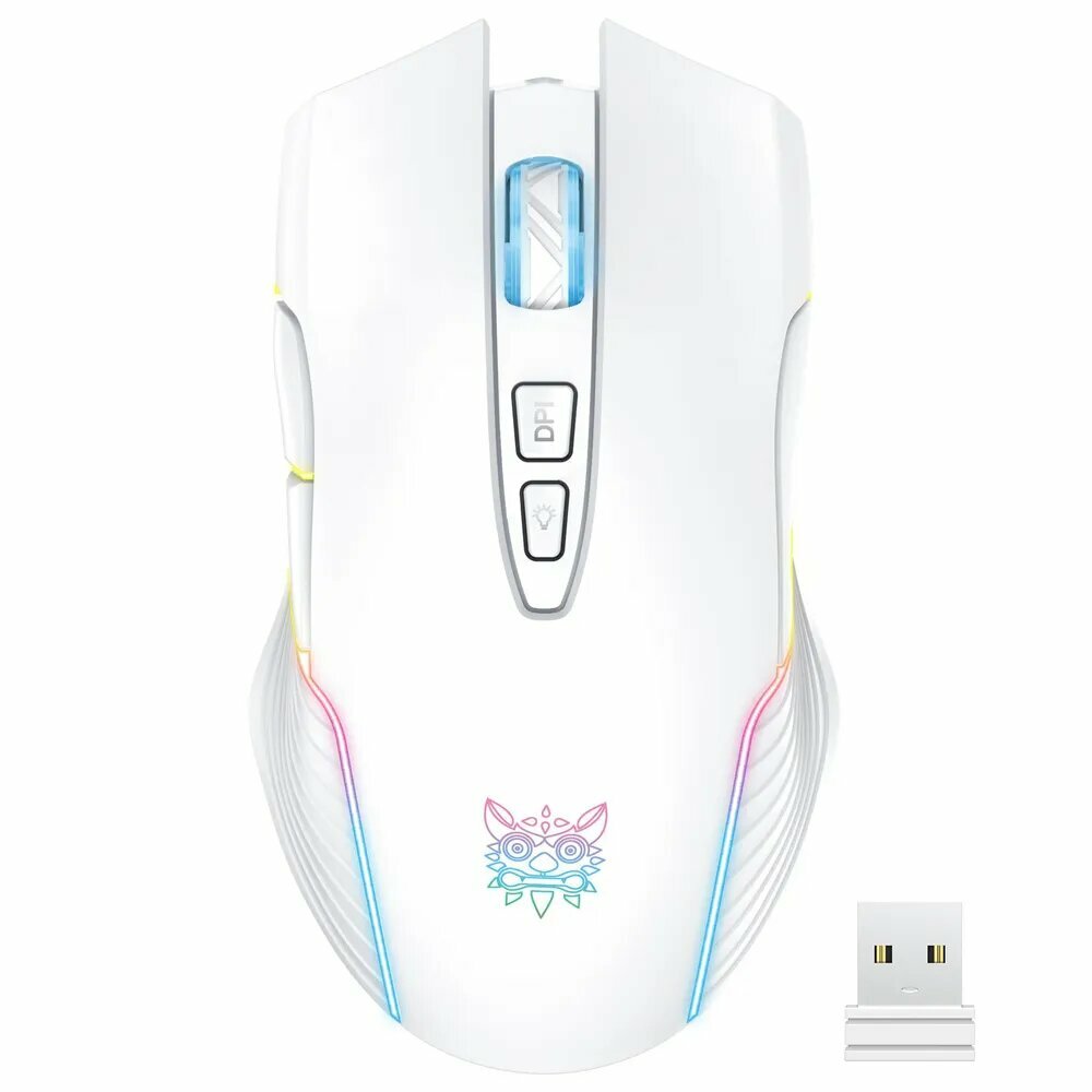 Геймерская мышь Onikuma CW905, беспроводная, с подсветкой, белая