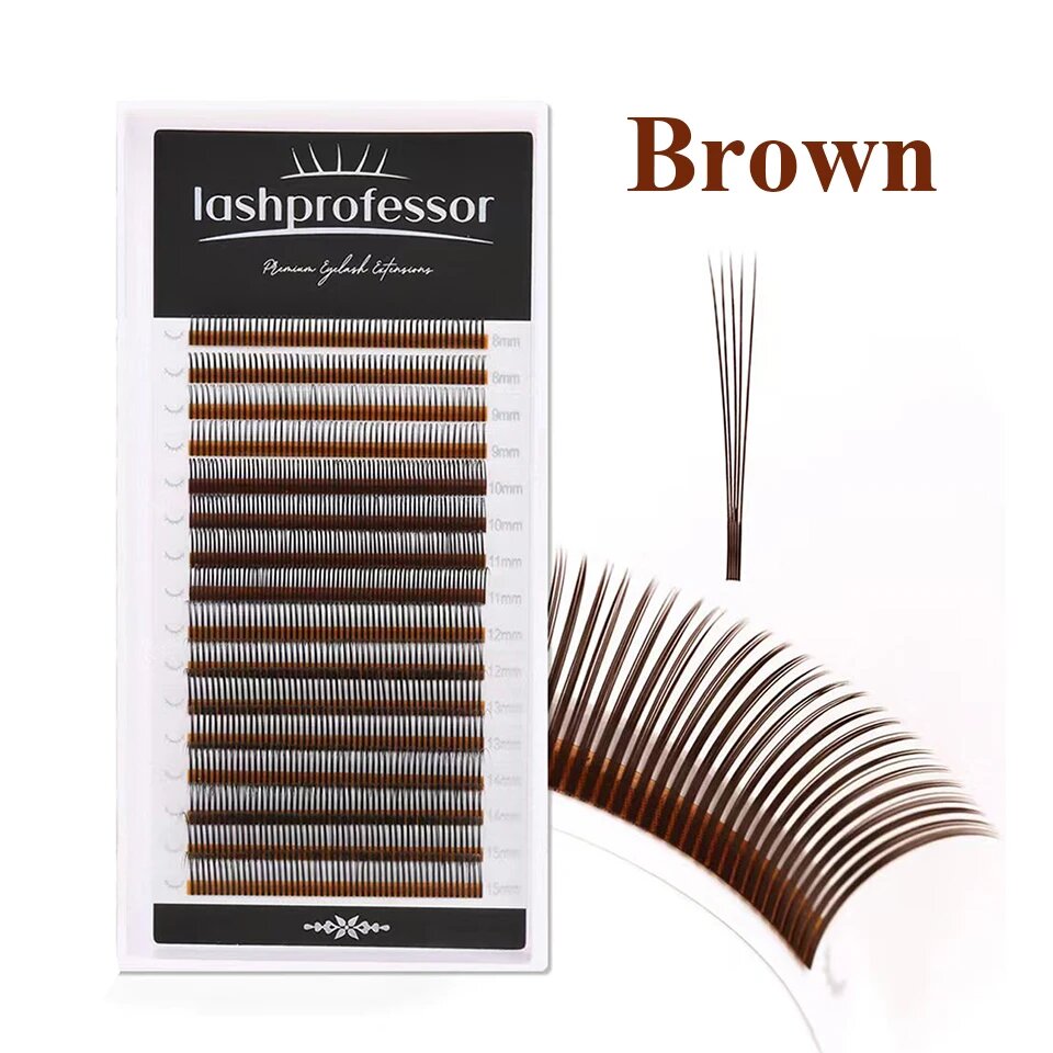 5D Накладные Ресницы Flower Fairy Flora Lash Wet от lashprofessor Коричневый, C, MIX(10-14)mm, Brown