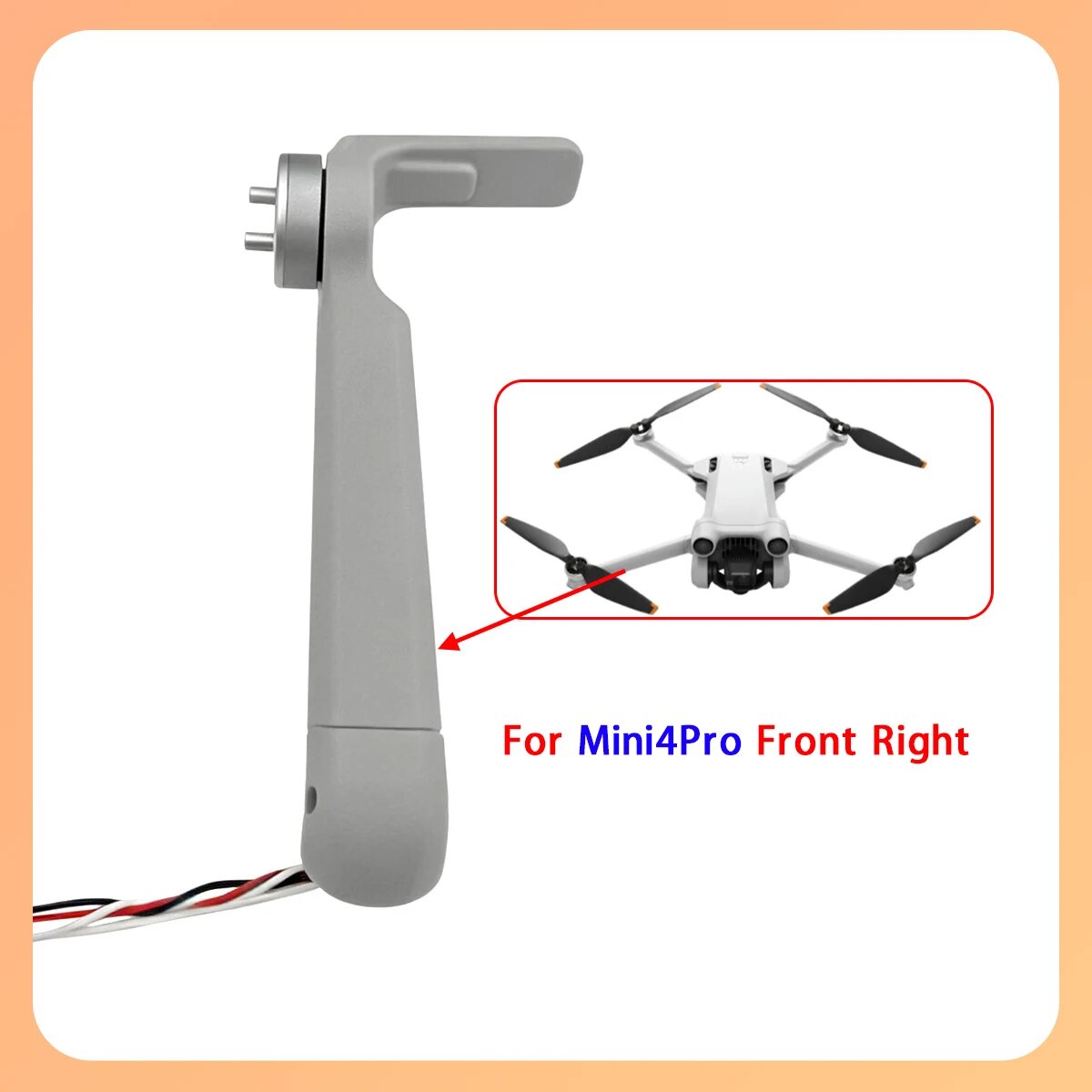 Кронштейн двигателя пропеллера DJI Mini 3 Pro/Mini 4 Pro Mi4pro Front Right