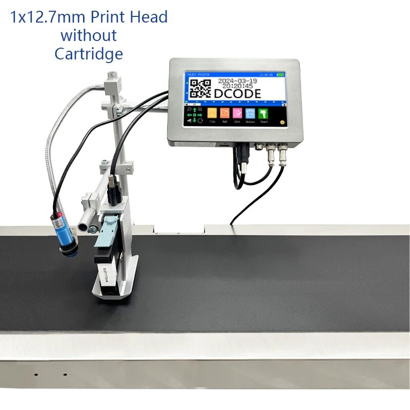 Принтер для этикеток DCODE 170PLUS 12.7/25.4mm TIJ Industrial Online Thermal Inkjet Printer Text QR Barcode Batch Number Logo Date Label Printer