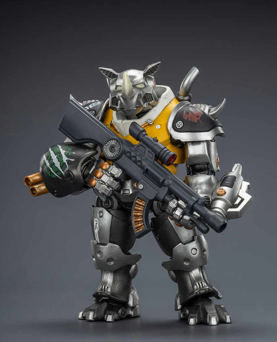 Фигурка JOYTOY "TMNT-Mighty Rocksteady", цветная, интерактивная, подарочная упаковка, ПВХ, 13,2см.