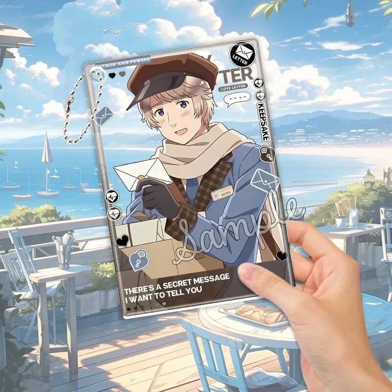 Хеталия и страны Оси Аниме-брелок Hetalia акриловая прозрачная карта (95 65 мм)