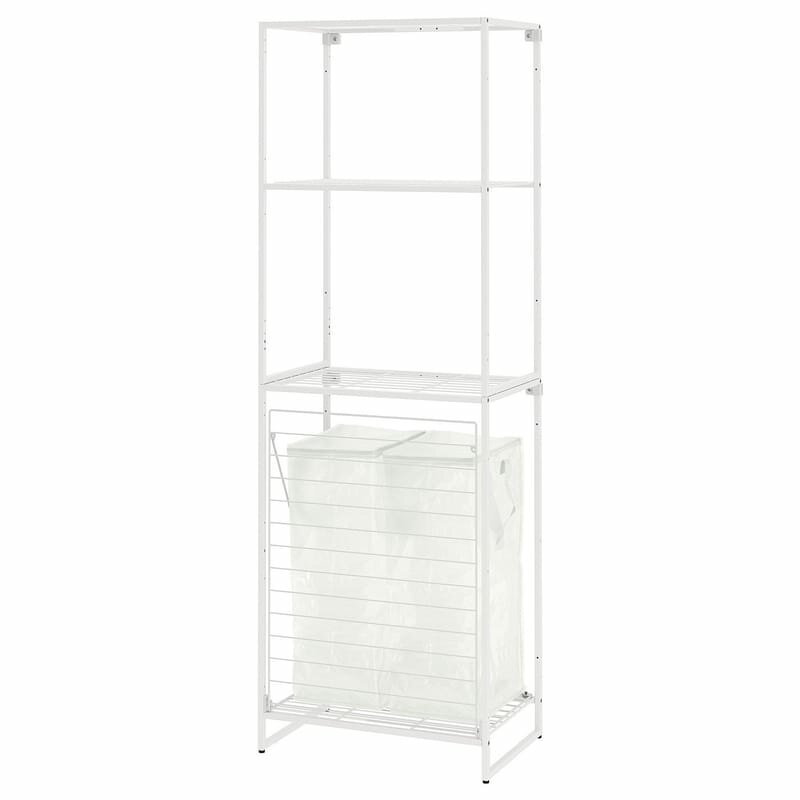 Полка ikea jostein стеллаж с мешками 394.372.70, белый, 61x40x76 см