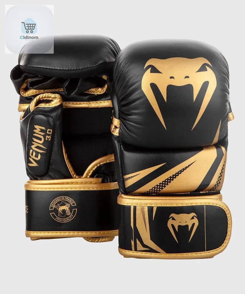 Перчатки для единоборств Venum Challenger 3.0 MMA, размер S, черные с золотым