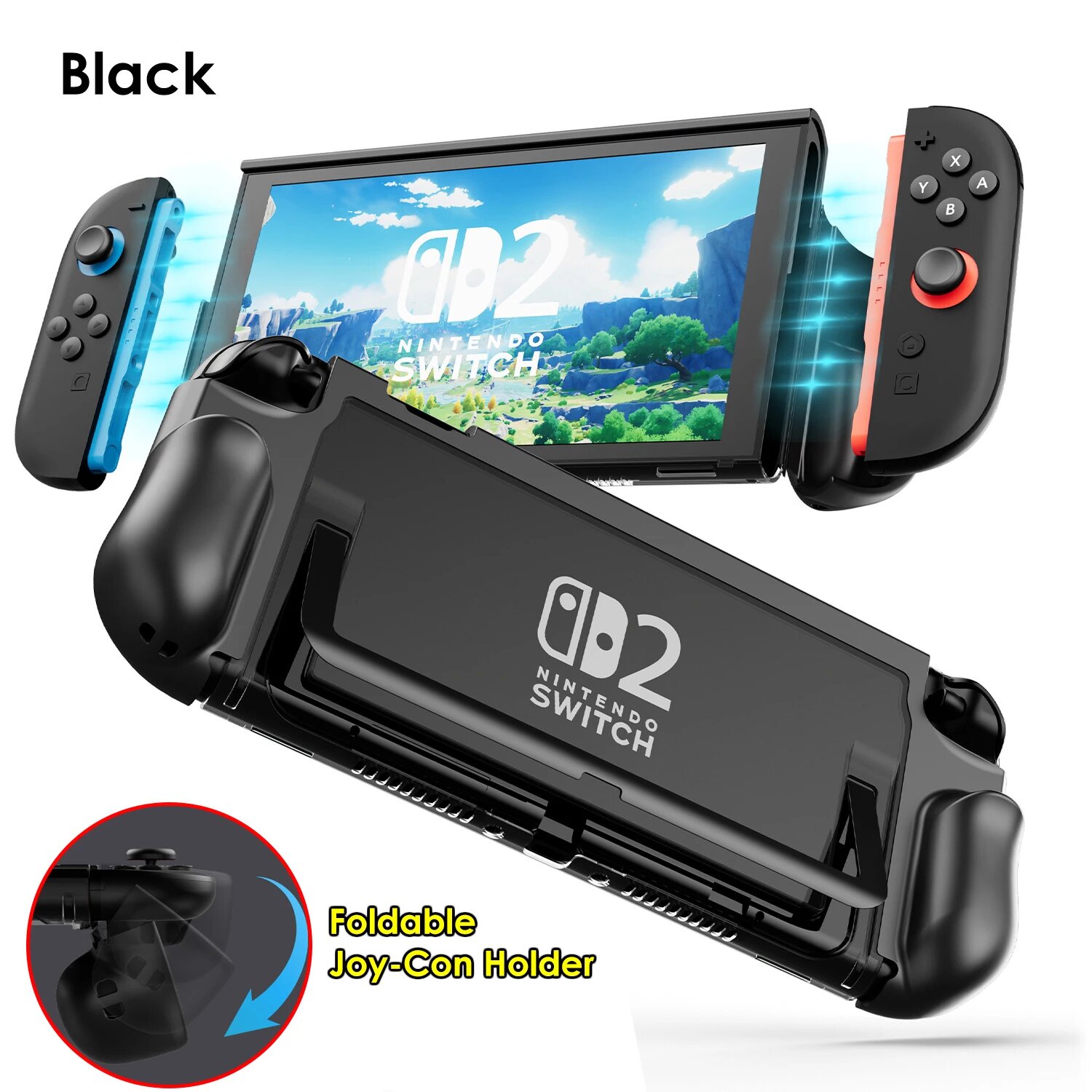 Защитный чехол для NS2 из ТПУ Foldable Black