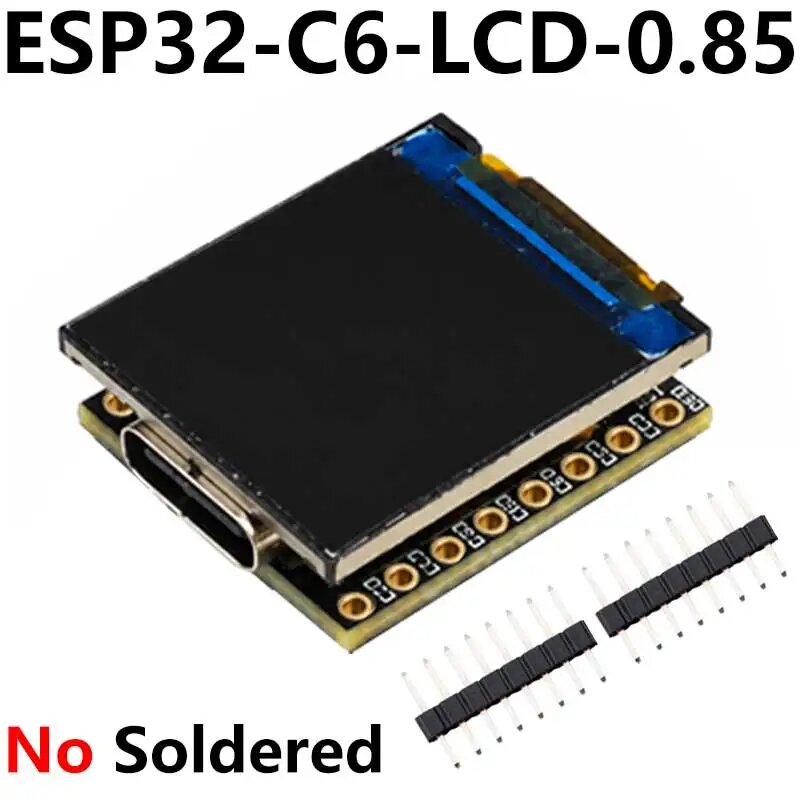 Spotpear ESP32-C6 плата с ЖК-экраном 0,85 дюйма