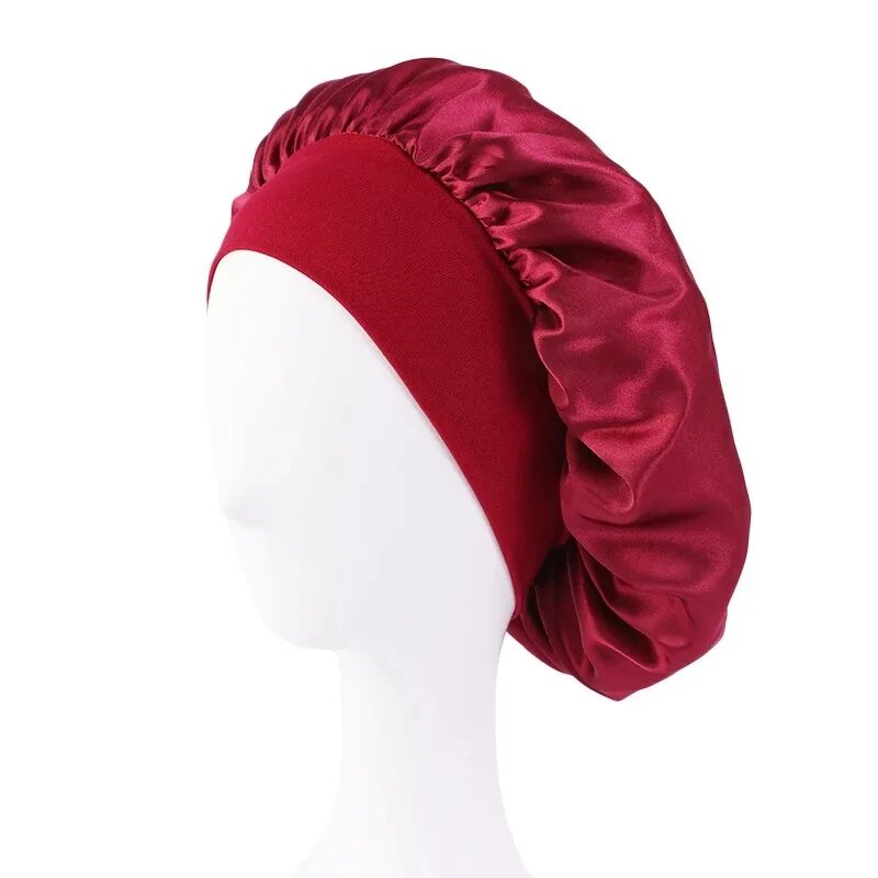 Атласная шапочка для волос Wine Red