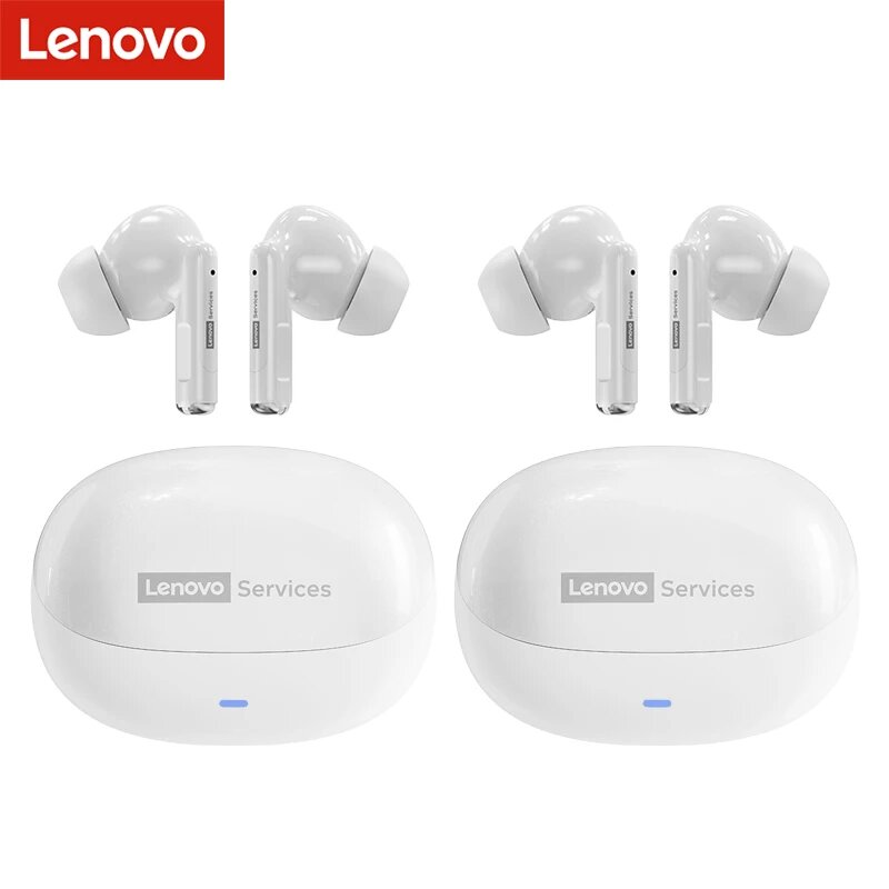 Lenovo LE257 Белые наушники Bluetooth 6.0 (2шт)