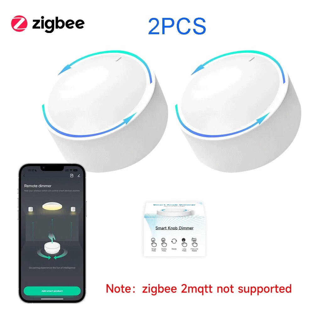 Умный поворотный переключатель scenes sixwgh ZigBee Smart Zigbee 2Pcs