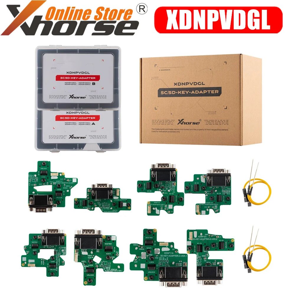 Набор специализированных адаптеров Xhorse XDNPVDGL MQB 5C/5D, совместимый с Key Tool Plus, Multi Prog.