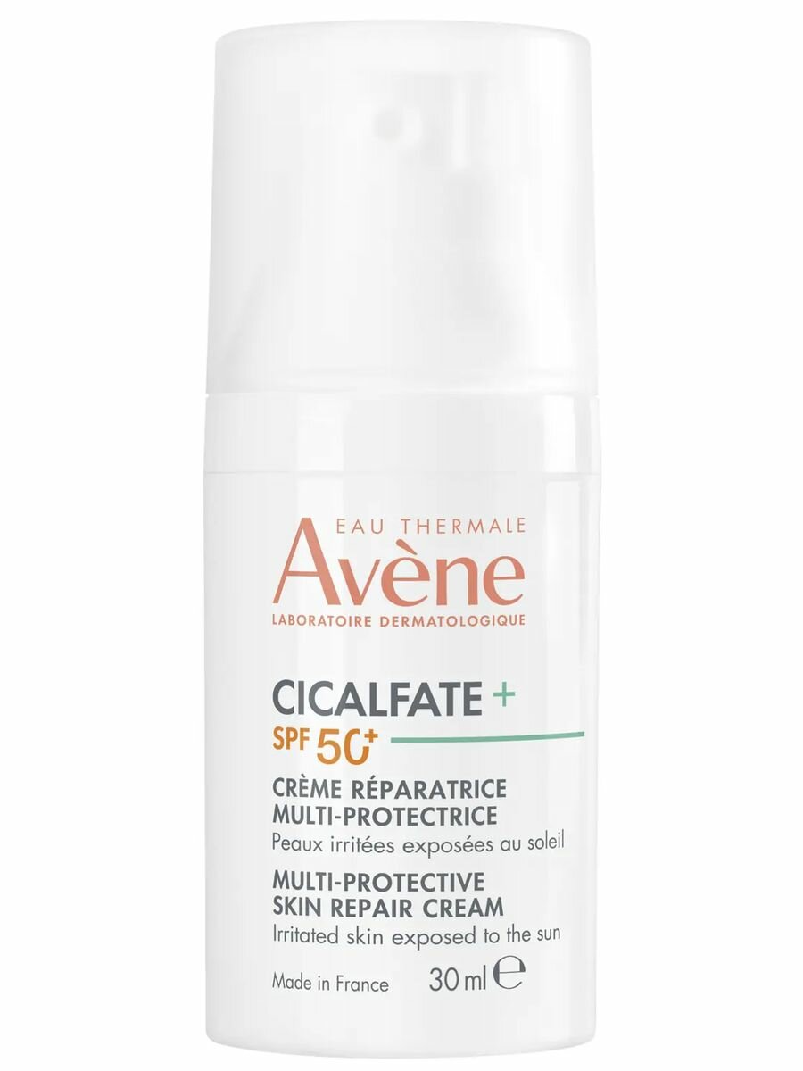 Avene Сикальфат + Мультифункциональный восстанавливающий крем для кожи SPF50+ Cicalfate + Creme Multi-Protectrice SPF50+, 30 мл