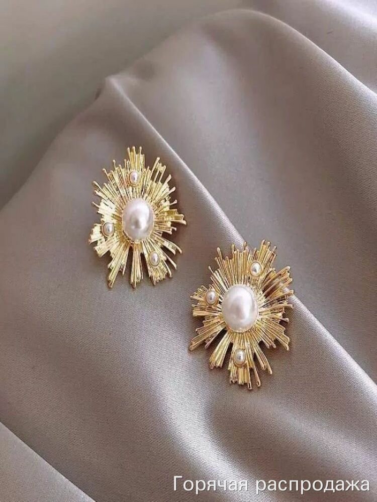 Серьги, дерево, авантюрин
