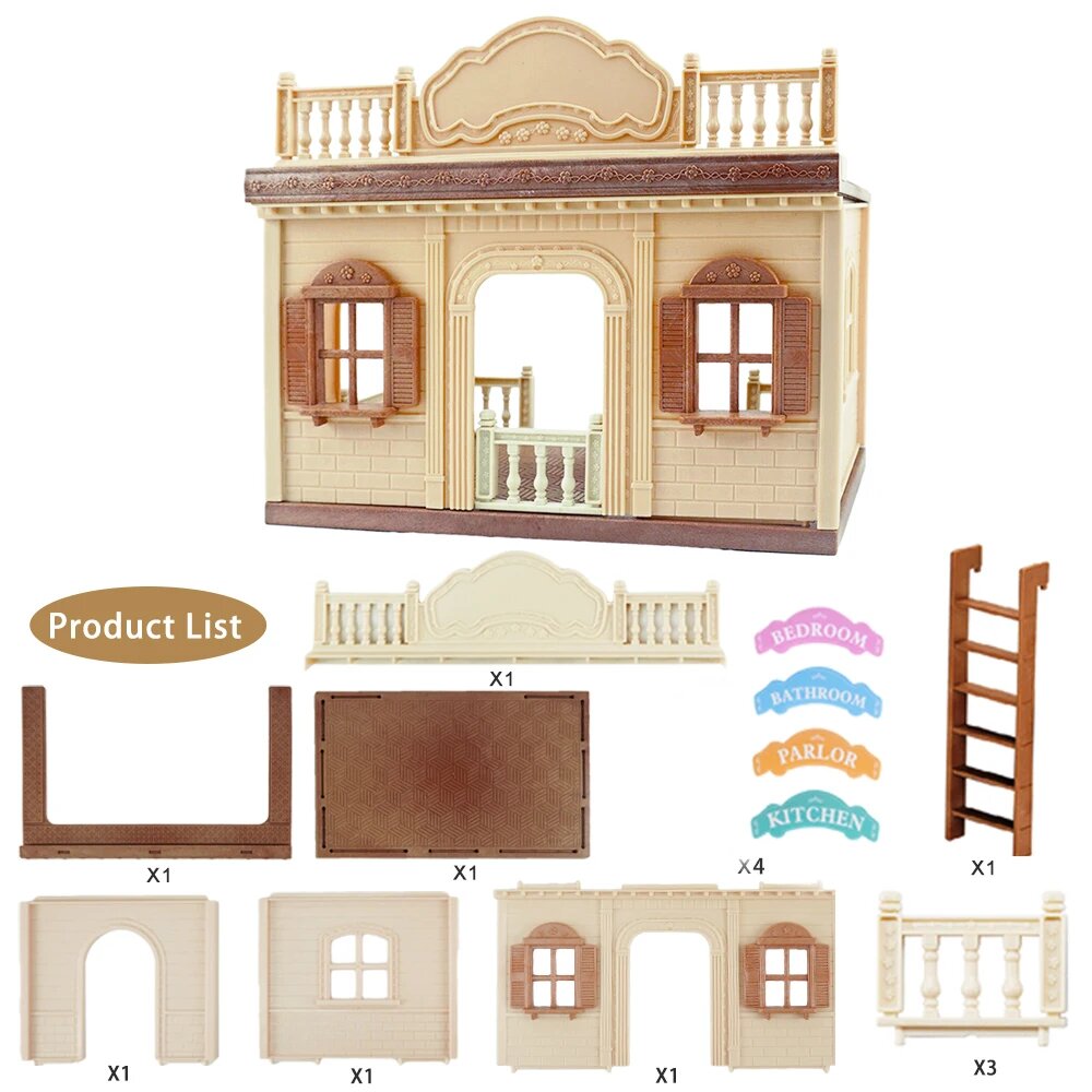 Набор мебели для кукольного домика MSFTOYS 1:12 E House