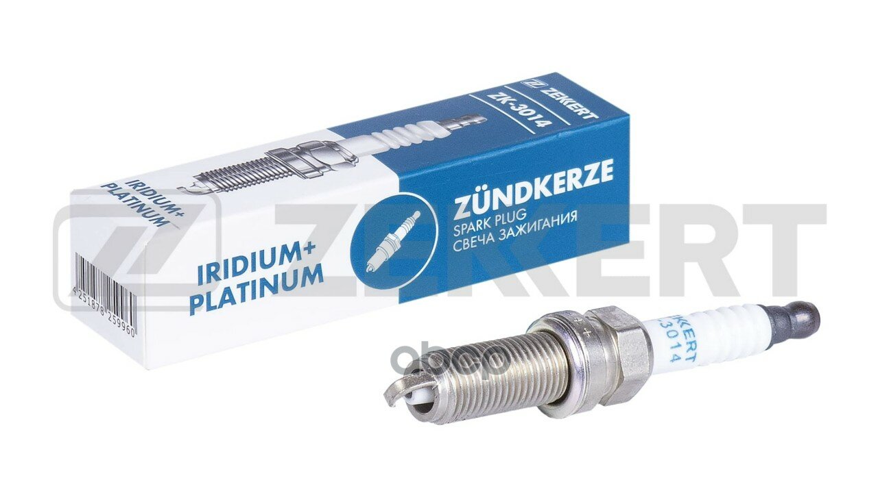 Свеча зажигания (Iridium+Platinum аналог NGK 4912 цена за 1 шт.) Toyota RAV4 (A30 A40) 08- Coroll Zekkert арт. zk-3014
