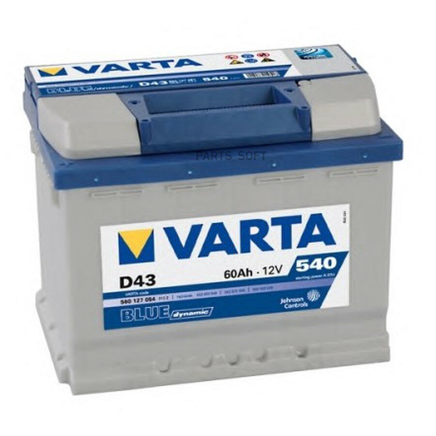 Аккумулятор VARTA SLI / Blue Dynamic 60Ah/540 лев.+ /242x175x190/ от официального дистрибьютора, VARTA, артикул 5601270543132