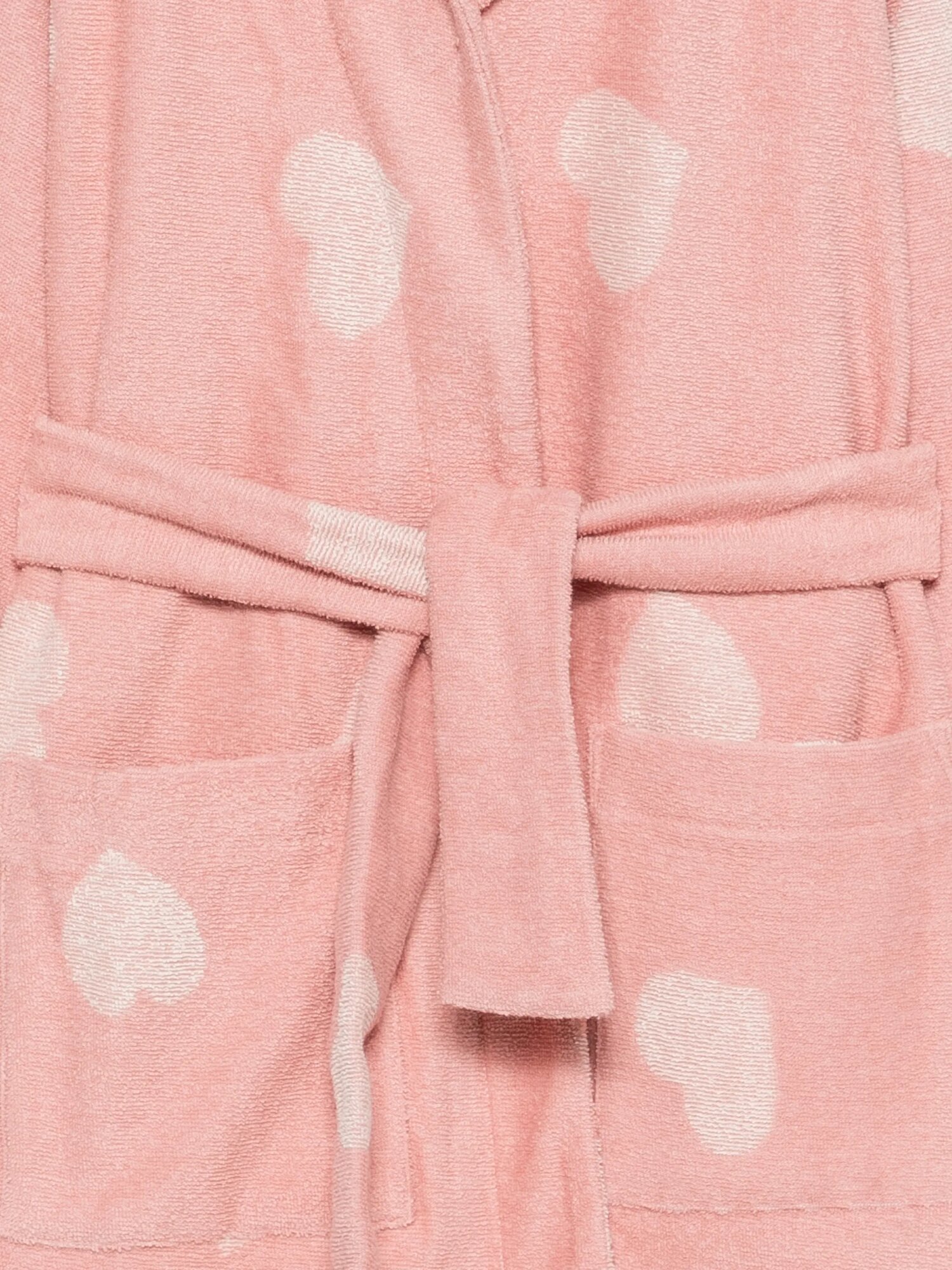 Платок-капюшон Molo Wyn heart-pattern hooded robe для девочек, розовый — фото 1