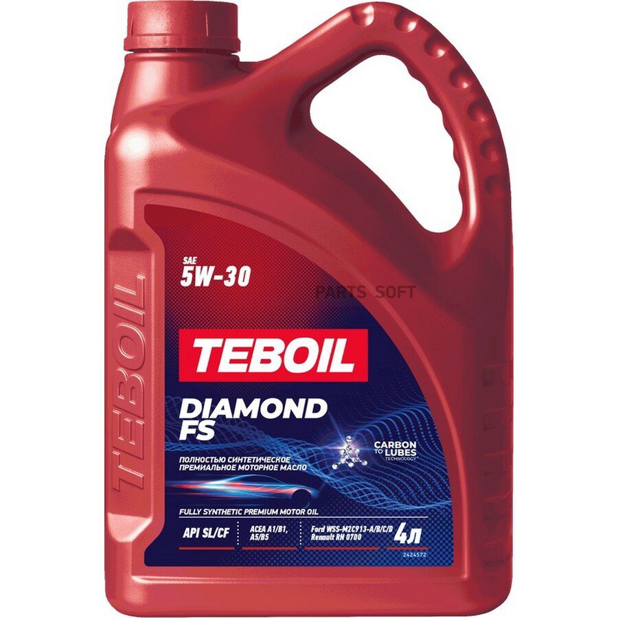 TEBOIL 2427002 Масло TEBOIL 5W30 Diamond FS API CF/SL ACEA A5/B5 4л син 3468594/2427001