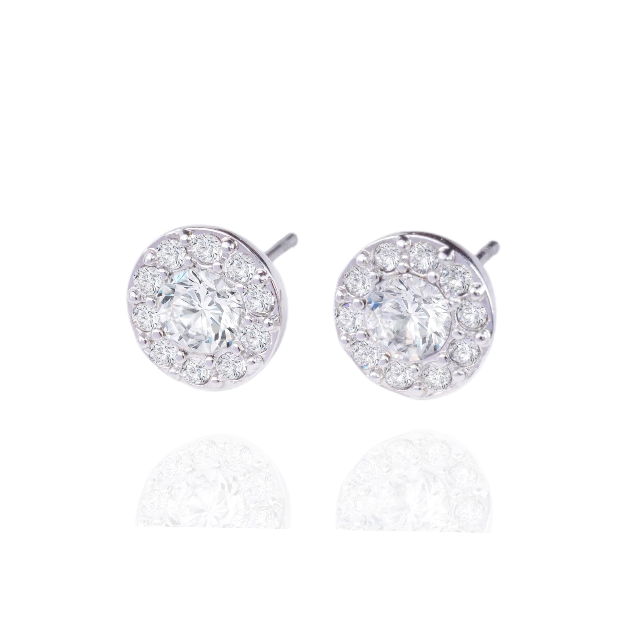 Серьги пусеты GIVENCHY, кристаллы Swarovski