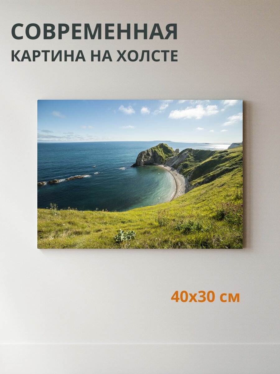Картина на холсте Скалистый берег 40x30 см