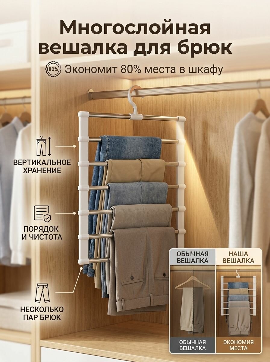 Вешалка плечики, 35 см, 1 шт для одежды