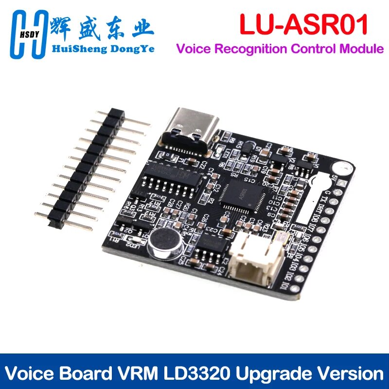 ASR01 Модуль интеллектуального распознавания голоса Голосовая плата VRM LD3320 Обновленная версия Блок питания ASR 5 В