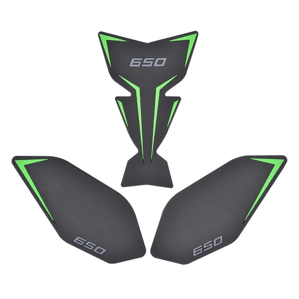 Защитная накладка на бак для Kawasaki Ninja 650 / Z650 (2017-2026, 2025) – резиновая наклейка-декаль, аксессуары