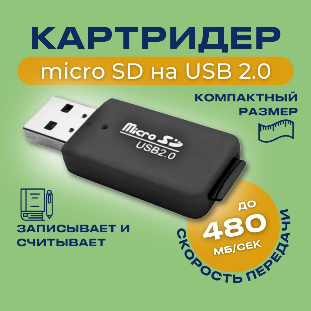 Картридер для карт памяти формата SD до 2TB