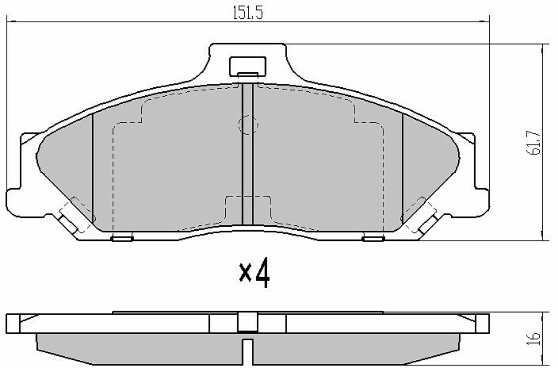 Колодки тормозные перед FORD RANGER 99-/MAZDA BT-50 06-