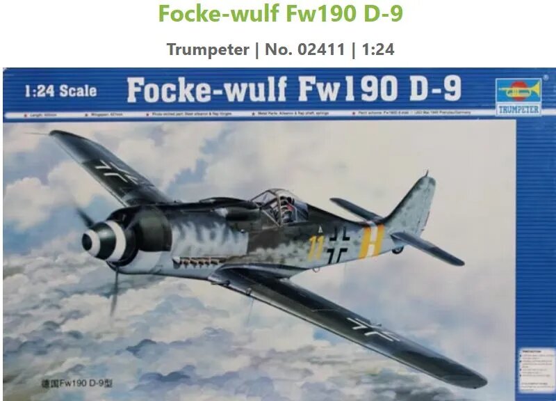 Trumpeter 02411 1/24 Focke-wulf Fw190 D-9 модель самолета