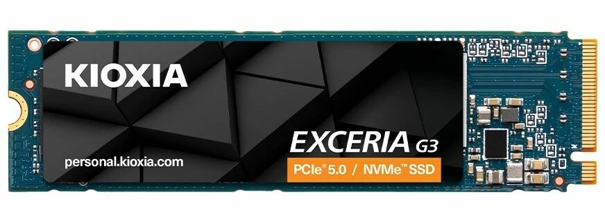 2 ТБ M.2 NVMe накопитель Kioxia EXCERIA G3 (LVC10Z002TG8) - PCI-E 5.0, чтение - 10000 МБ/с, запись - 9600 МБ/c, TBW - 1200