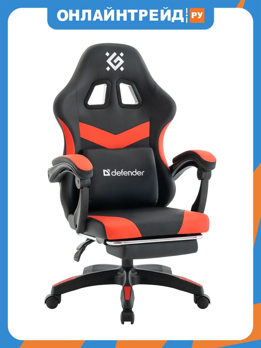 Кресло геймерское Defender Runa PRO черный-красный