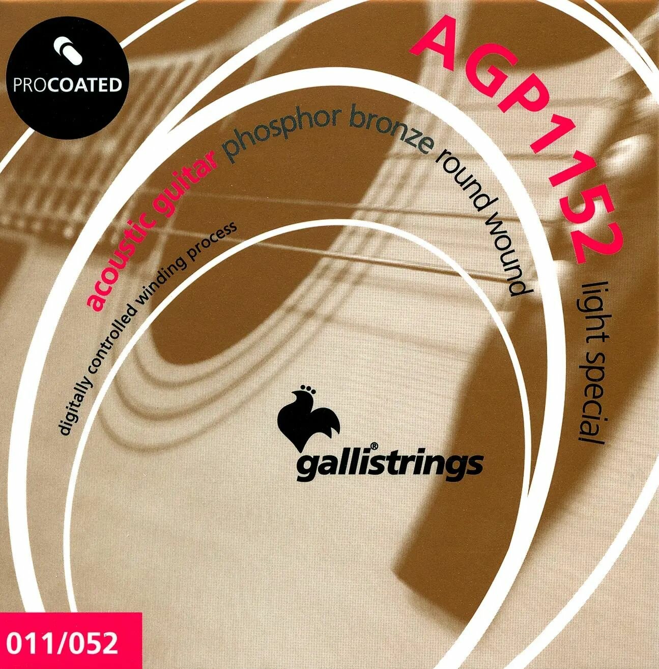 Струны для акустической гитары 11-52 Galli Strings AGP1152
