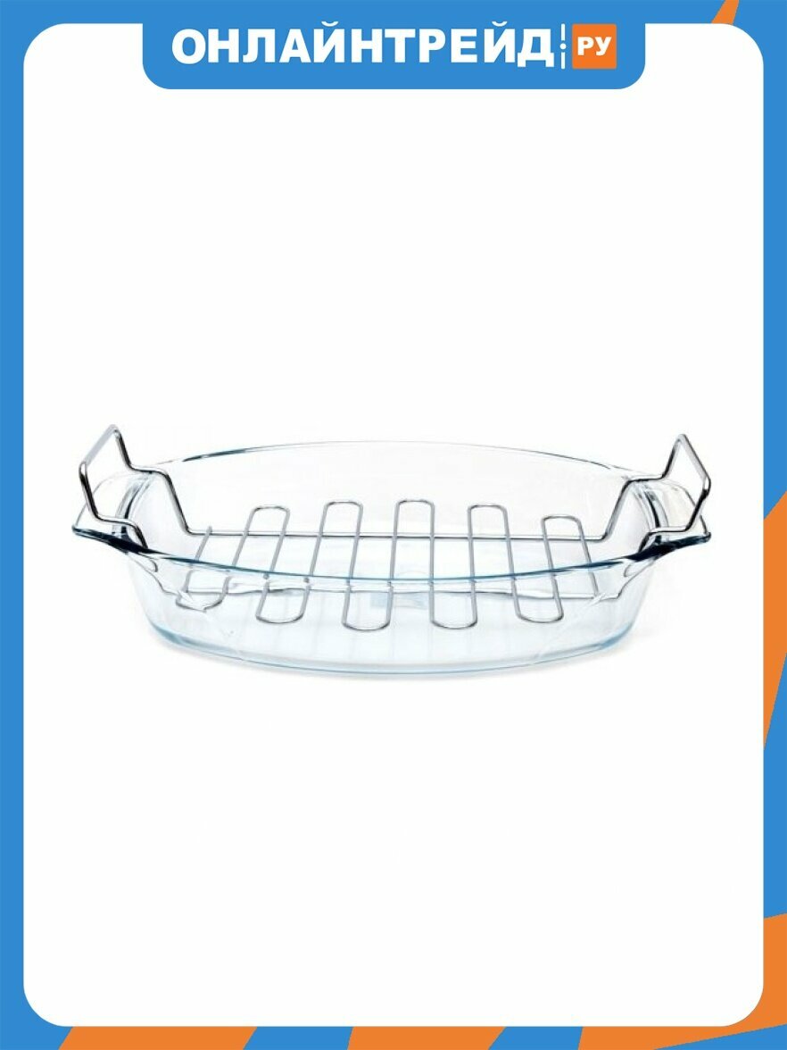 Блюдо для запекания Pyrex Irresistible овальное с решеткой, 39х27 см