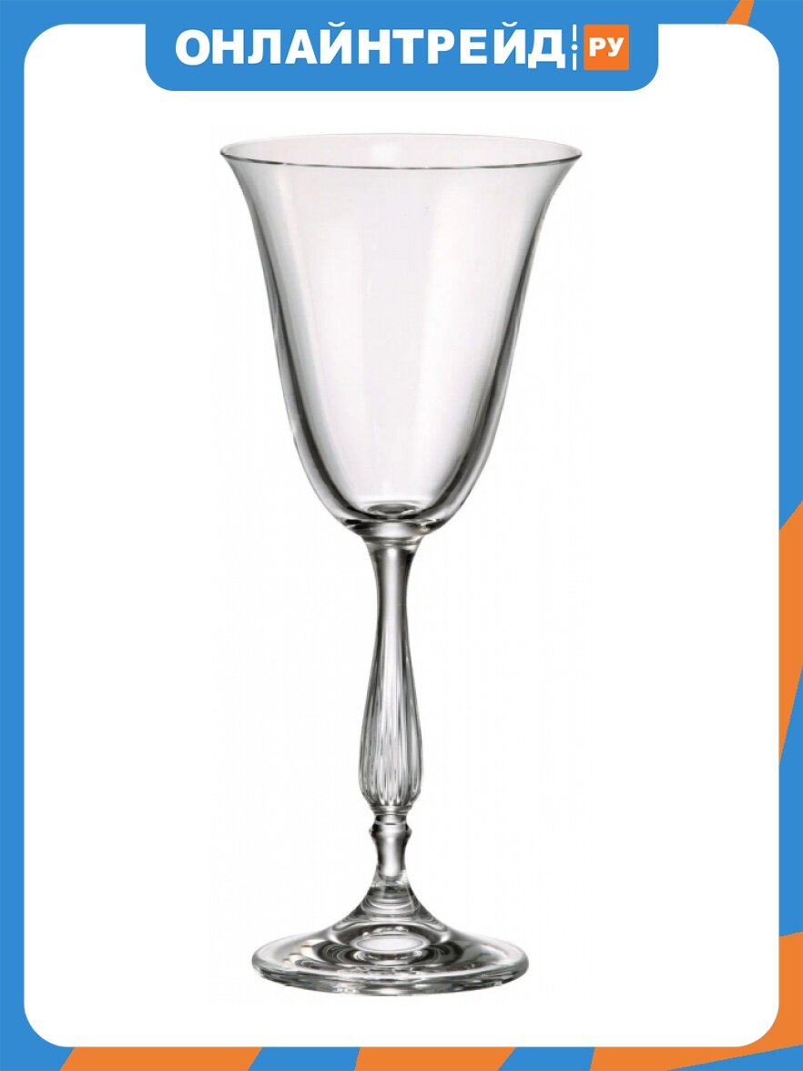 Набор бокалов для белого вина Crystal Bohemia "FREGATA", 185 мл (набор 6 шт.)