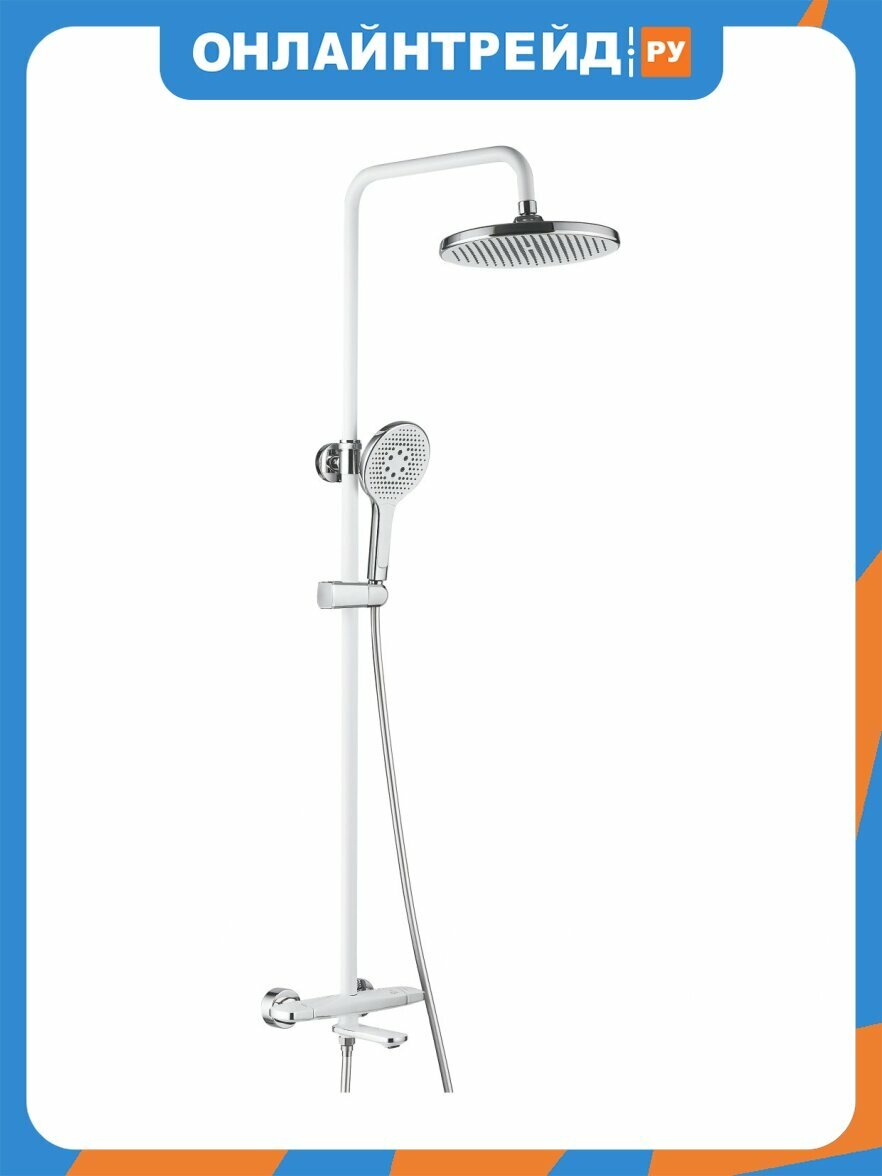 Душевая система Rose с термостатом R3996F, белый/хром