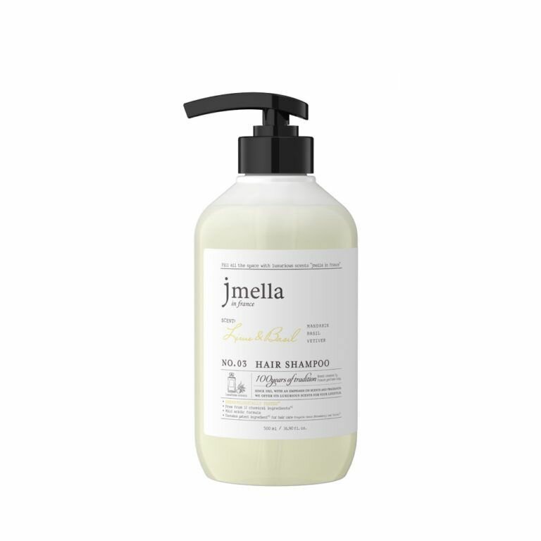 JMELLA Парфюмированный шампунь для волос Лайм и Базилик, NO.03 IN FRANCE LIME & BASIL HAIR SHAMPOO, 500мл