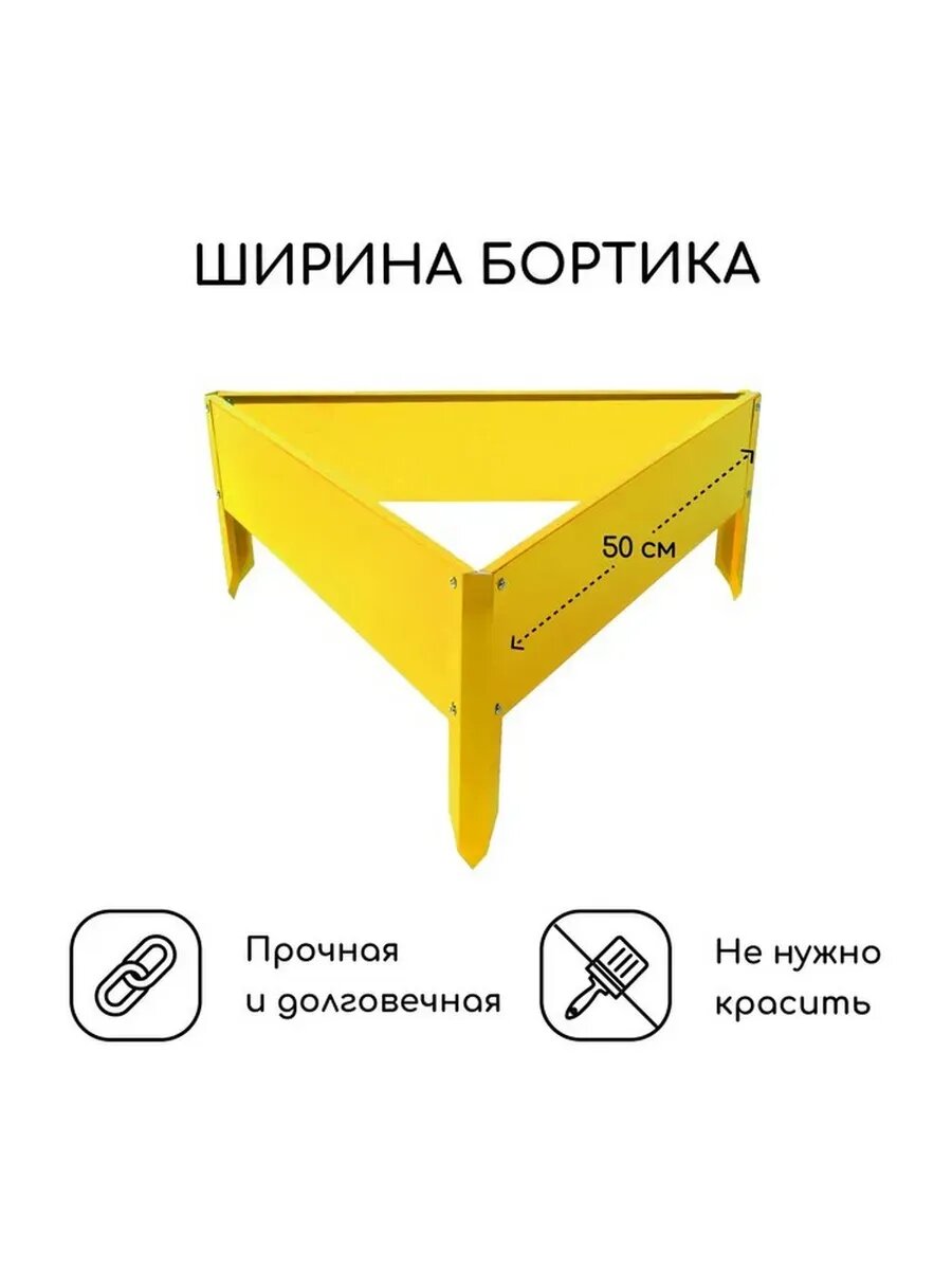 Яркая металлическая клумба для сада