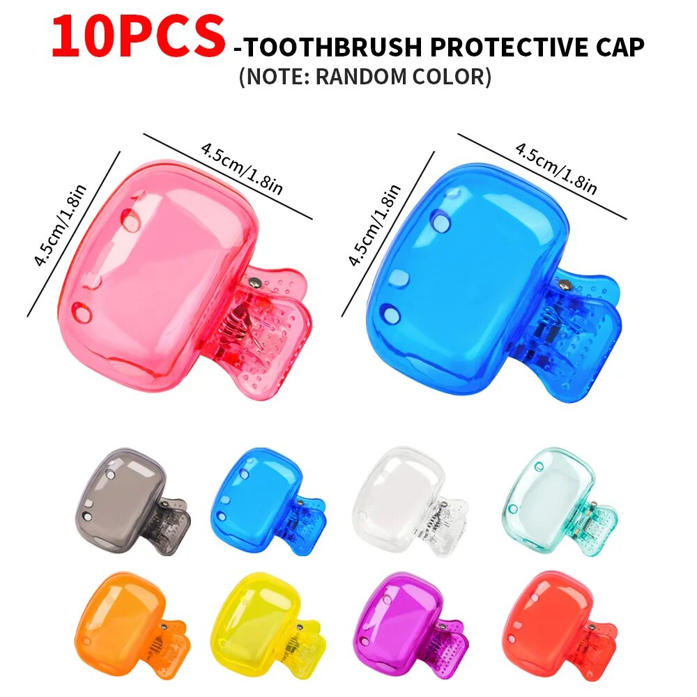 10 шт. Крышки для зубной щетки, Цвет: 10 PCS