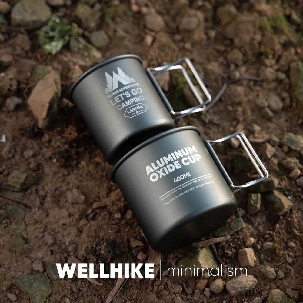 WELLHIKE outdoor 400 мл кружка титаново-серая складная чайная чашка для кофе с подогревом открытым пламенем Портативная чашка для воды