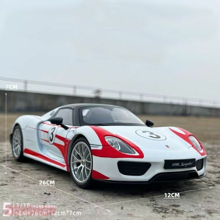 Машинка Porsche 918 Spyder Martini Racing масштаб 1:18