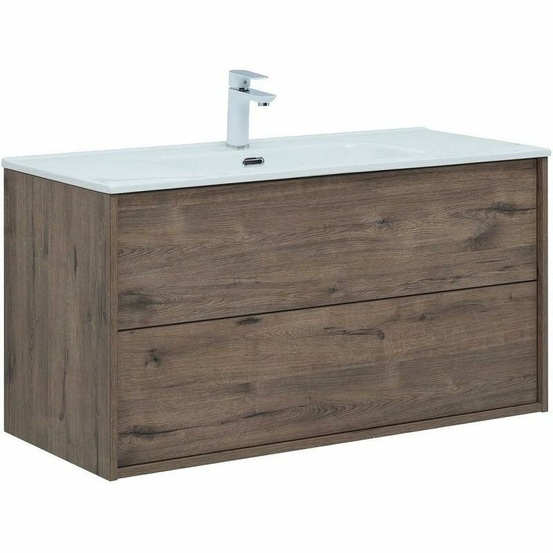 Тумба под раковину Aquanet Lino 100 Flat 287545 подвесная Дуб веллингтон