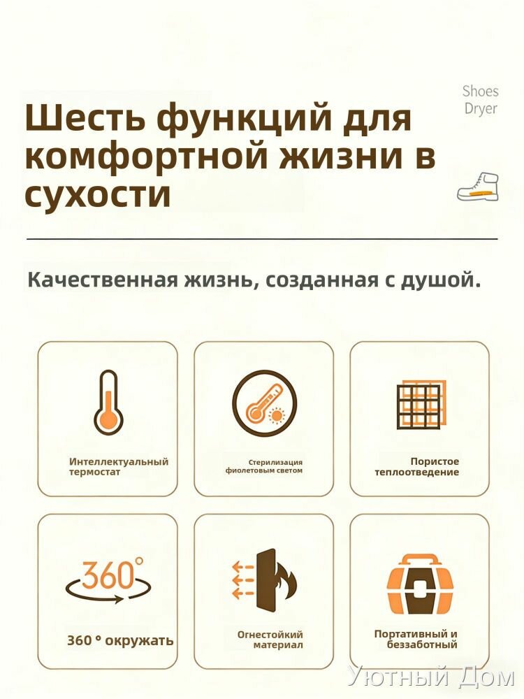 Сушка для обуви синяя ультрафиолетовая 99% уничтожает грибков и бактерий быстрое нагревание за 15 секунд для дома — фото 1
