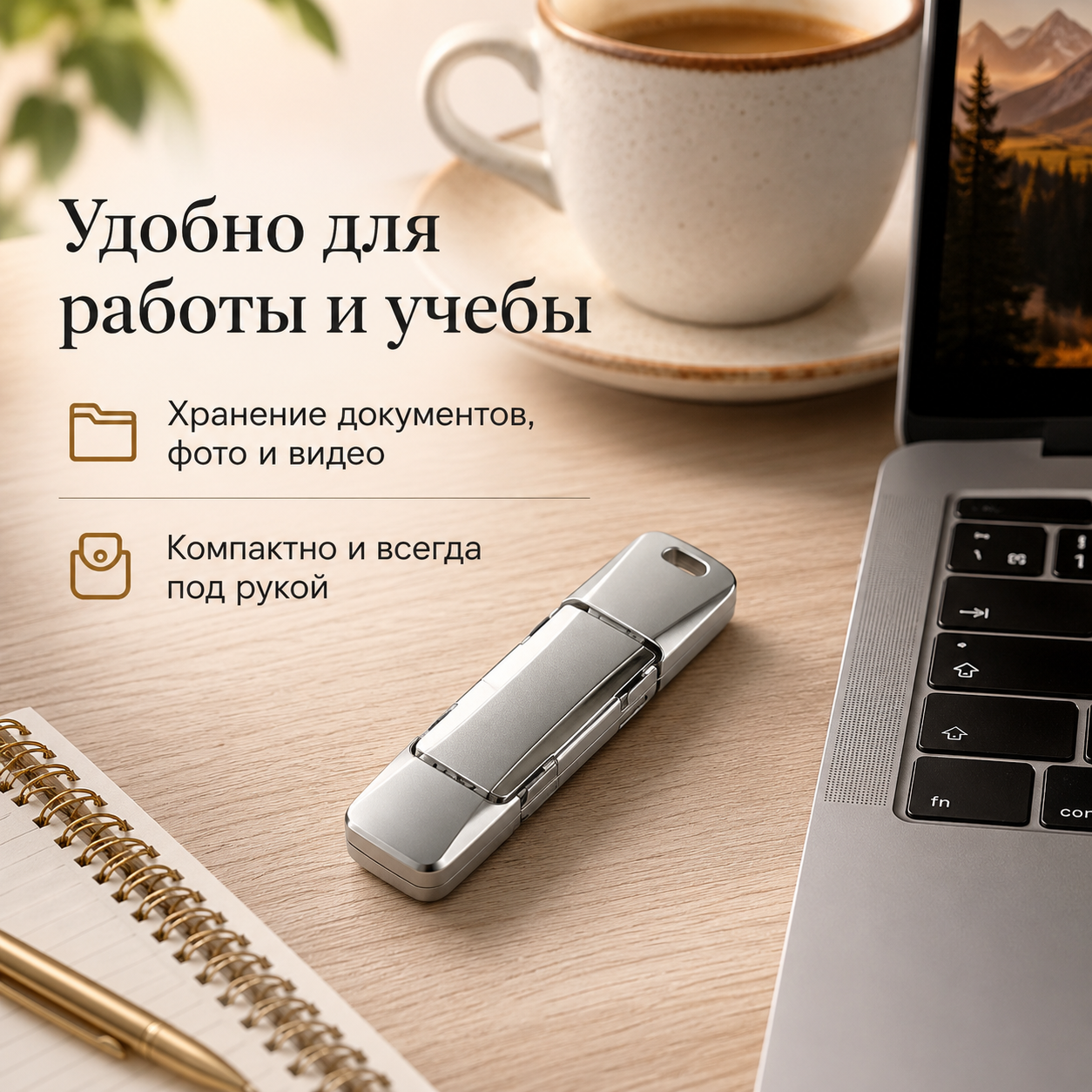 USB-накопитель с двумя интерфейсами Type-C для мобильных телефонов и компьютеров, высокоскоростной USB 3.1