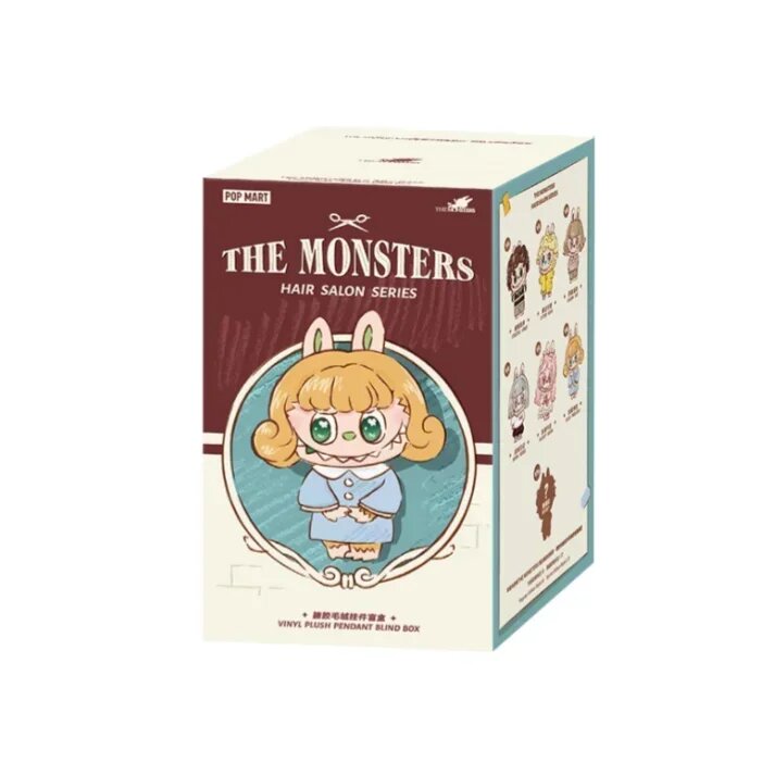 POP MART LABUBU THE MONSTERS HAIR SALON SERIES винил плюшевый брелок 1 Blind Box