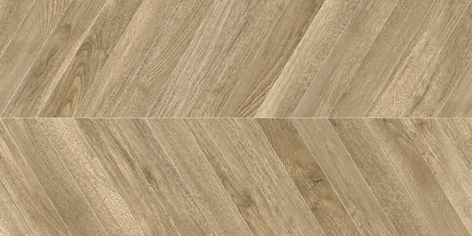 Керамогранит Delacora Волнат Шеврон светлый Walnut Chevron Light D120251M Матовый 60х120 см